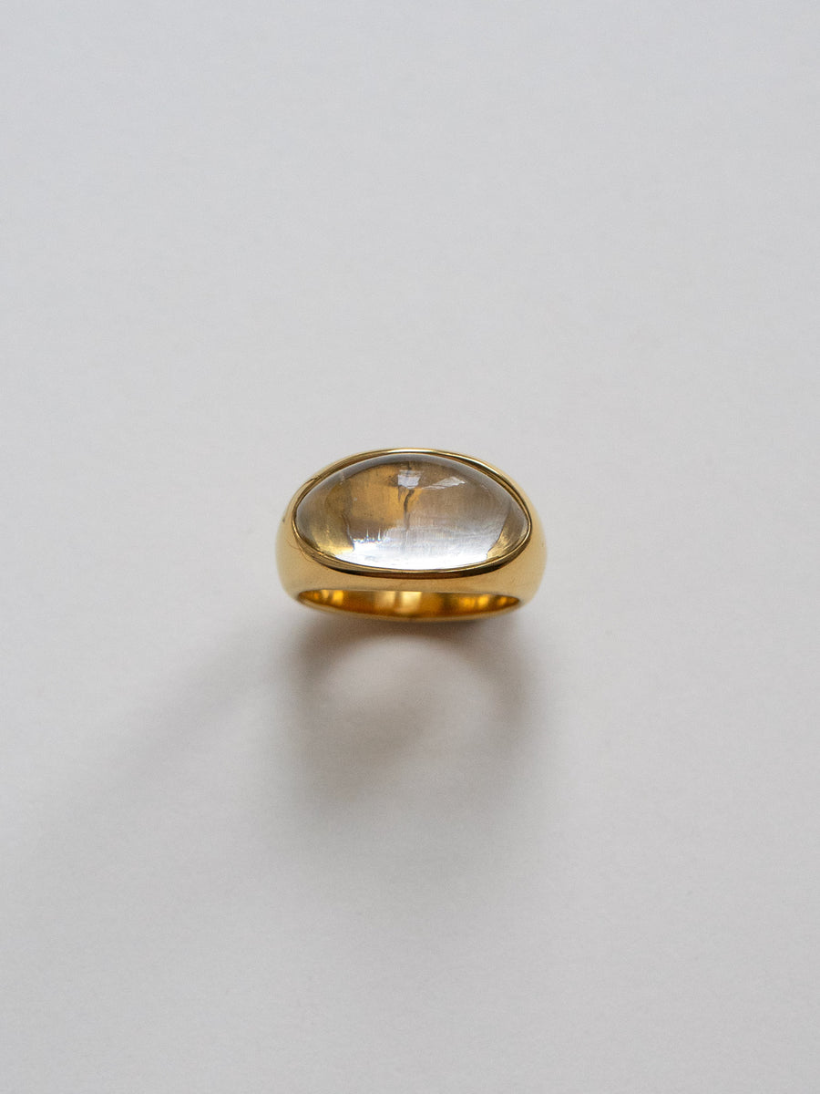 Gold Lucite Ring - Transparent – Gabi The Label