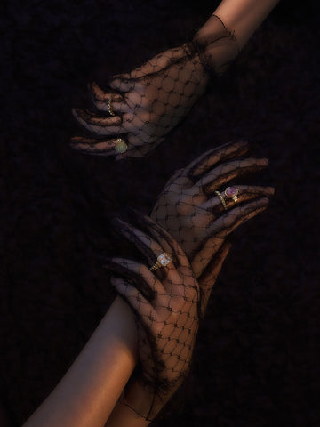 Rectangular Gemstone Twist Ring - Clear – Gabi The Label