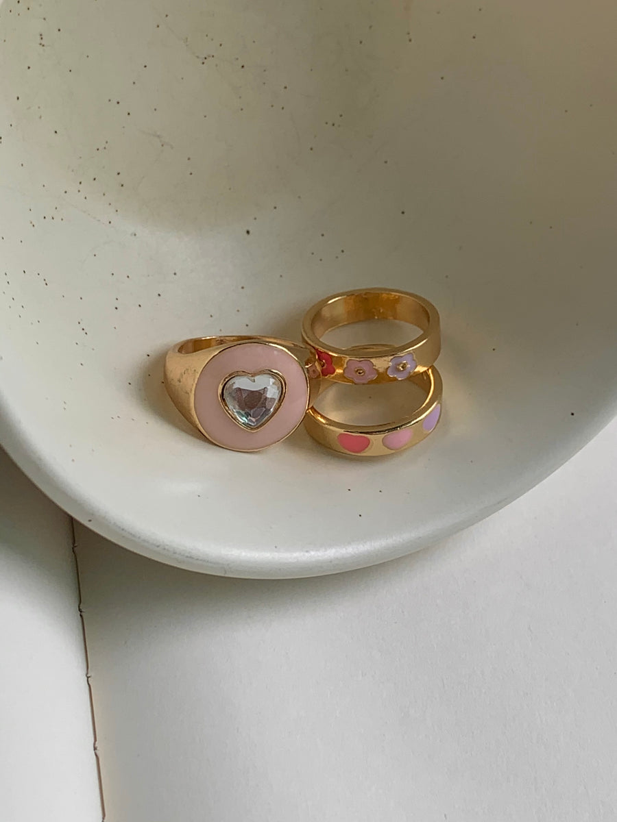 Heart Gem Chunky Ring – Gabi The Label