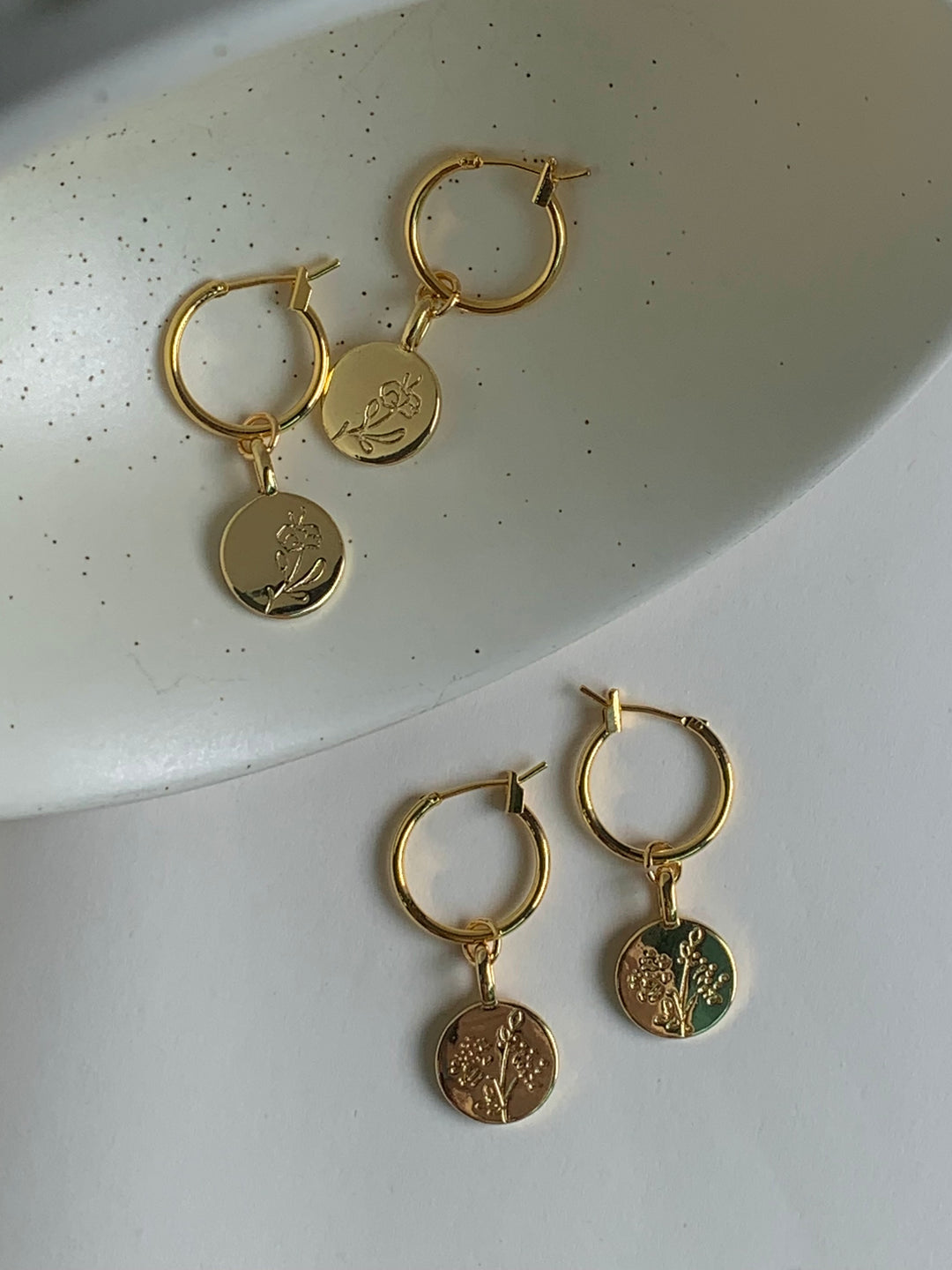 Baby's Breath Pendant Hoops – Gabi The Label