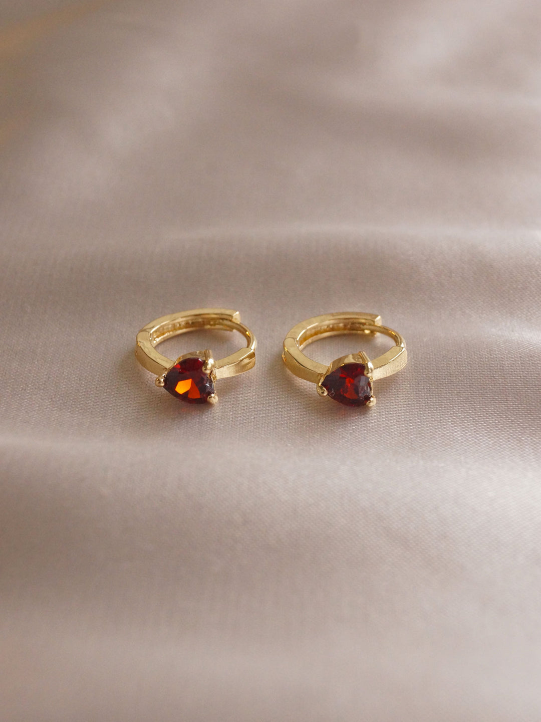 POPPY Huggies - Ruby Red *Gold-plated – Gabi The Label