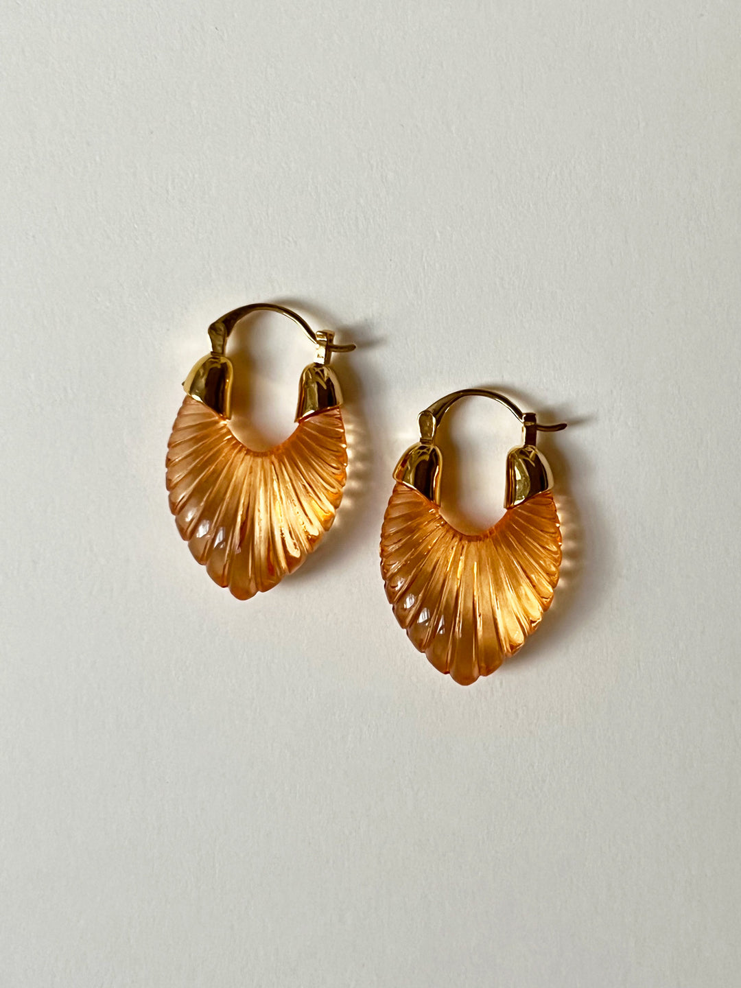 Sculptural Hoops - Orange – Gabi The Label